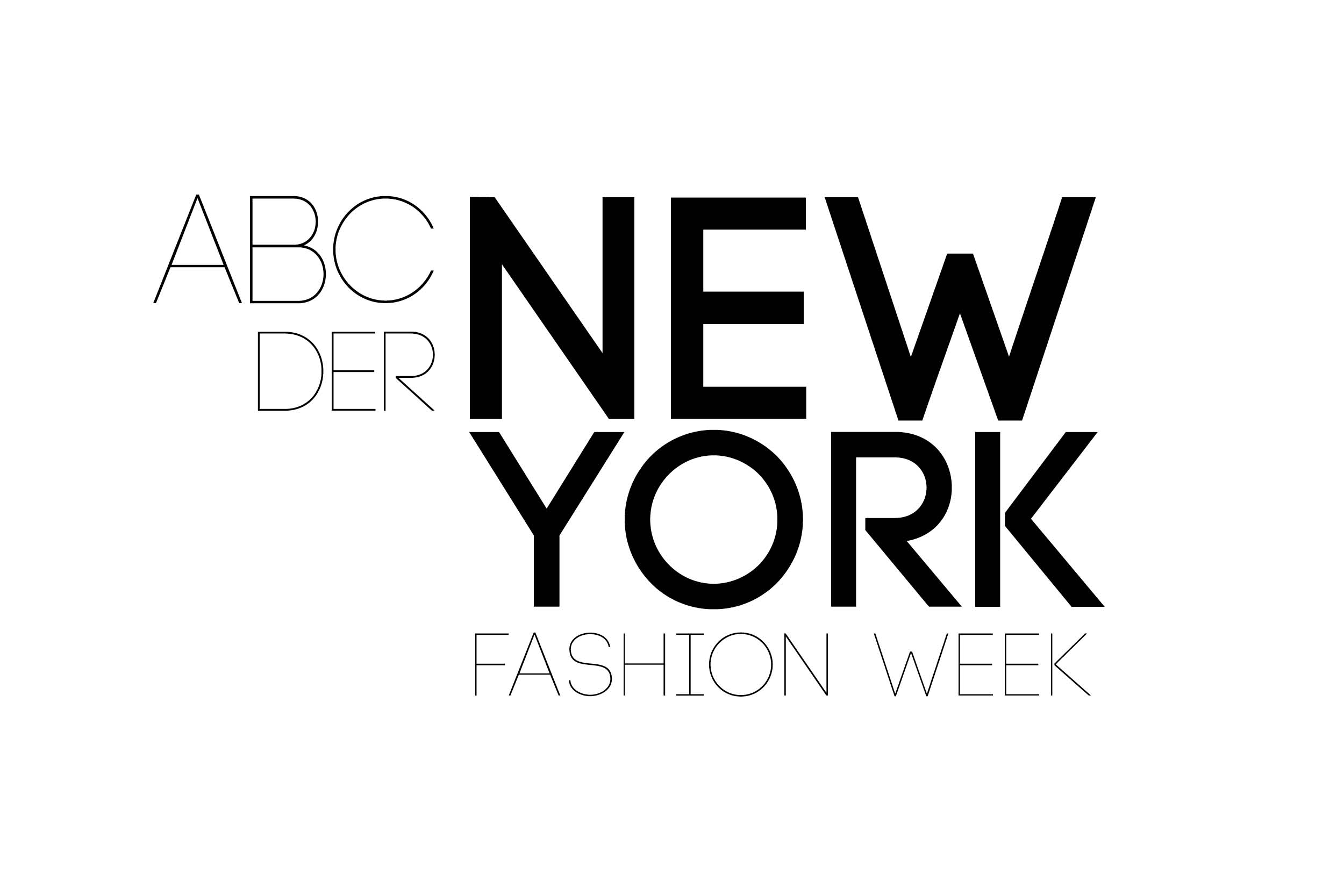 New York Fashion Week ABC Buchstaben Deckblatt