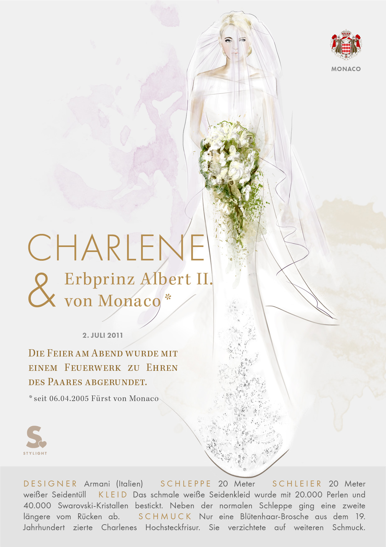 Royales Hochzeitskleid von Charlene von Monaco