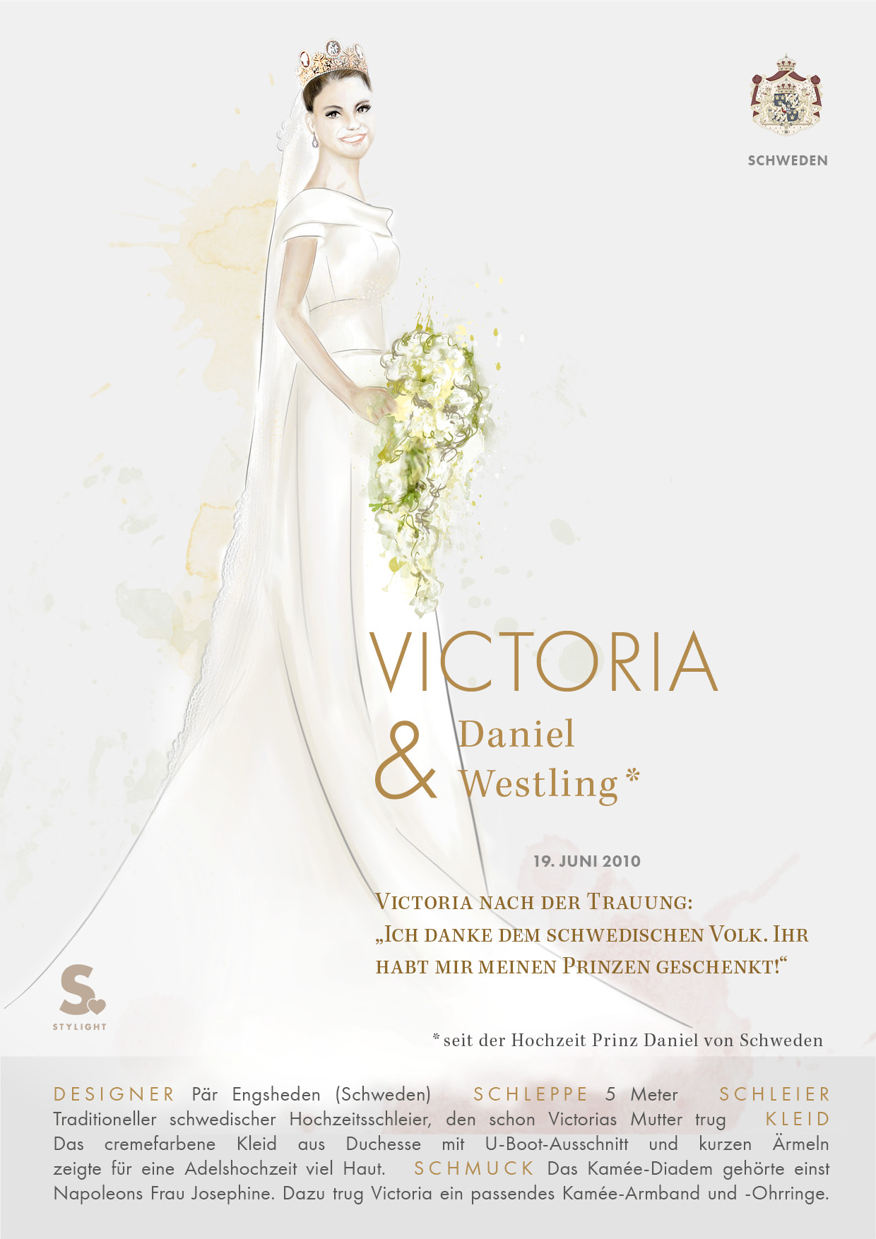 Royales Hochzeitskleid von Victoria von Schweden