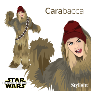 Star Wars Modeikonen Makeover von Cara Delevingne und Chewbacca von Stylight