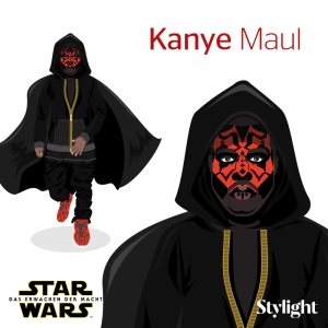 Star Wars Modeikonen Makeover von Kanye West und Darth Maul von Stylight