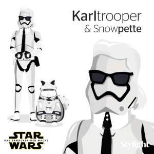 Star Wars Modeikonen Makeover von Karl Lagerfeld und Stormtrooper von Stylight