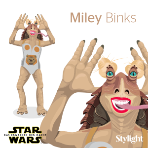 Star Wars Modeikonen Makeover von Miley Cyrus und Jar Jar Binks von Stylight