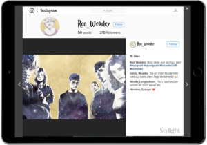 Wenn die Harry Potter Charaktere Social Media Accounts hätten mit Ron Weasley auf Instagram